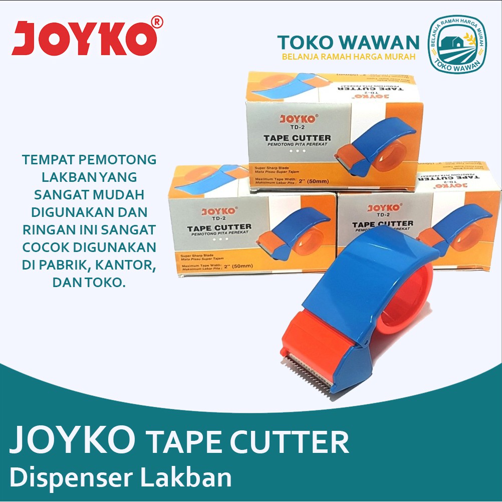 Jual Tempat Lakban Joyko 2 Inch Tape Dispenser 50 MM Roll Pemotong ...