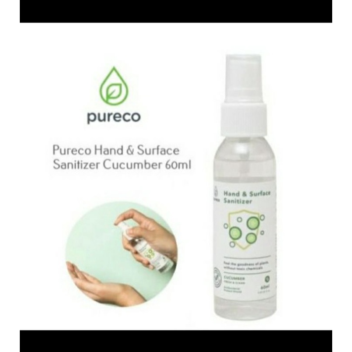 Jual Pureco Hand & Surface Sanitizer Cucumber 60 ml Alcohol Foodgrade ...