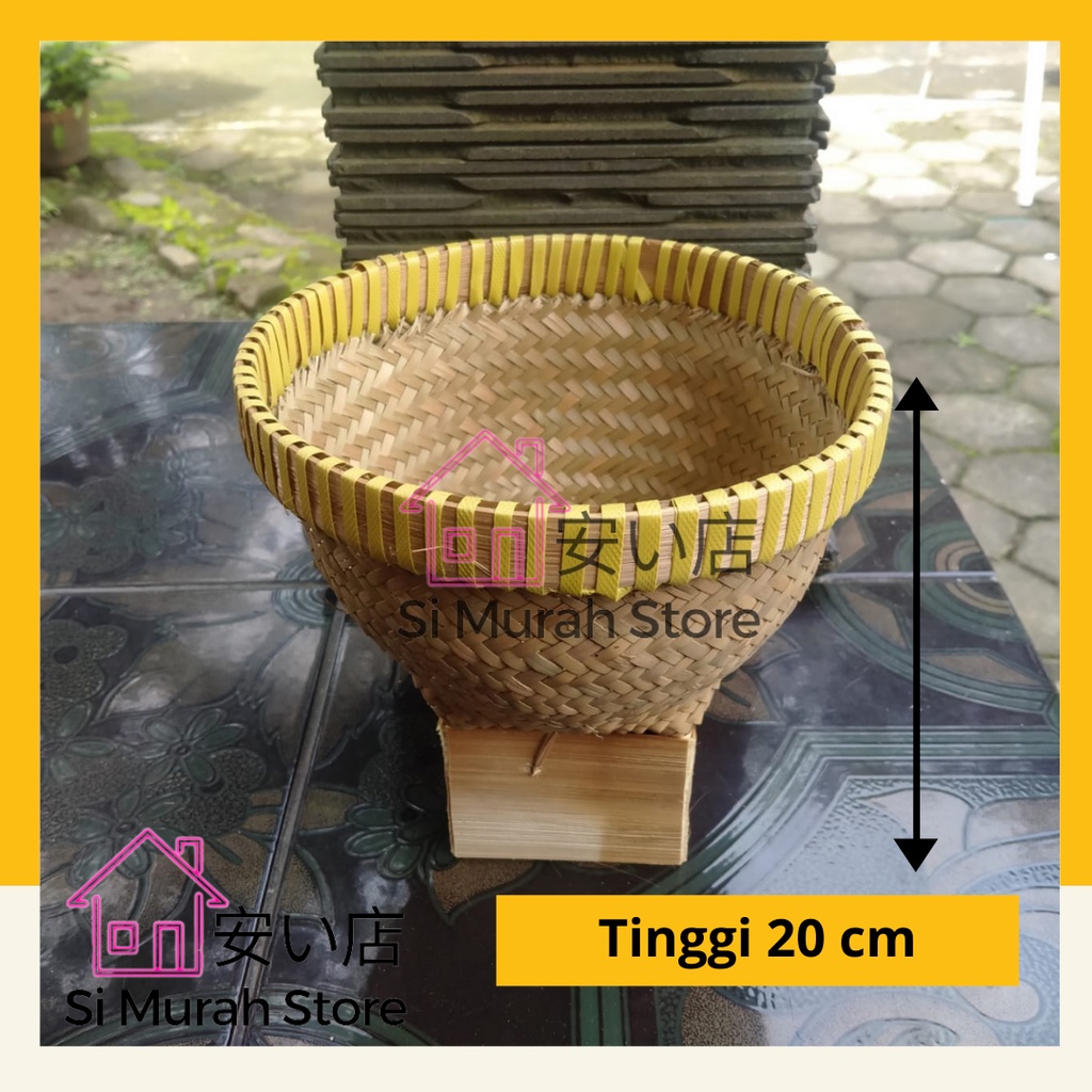 Jual Bakul Nasi Bambu 18-19 CM Bakul Nasi Bambu Wakul Nasi Bambu Tempat ...