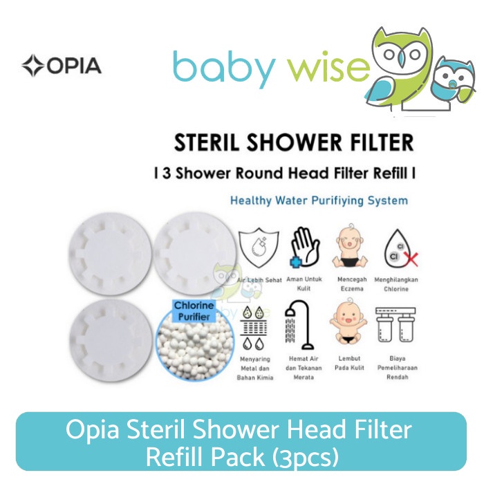Jual Opia Steril Shower Head Filter Refill Pack (3pcs) | Shopee Indonesia