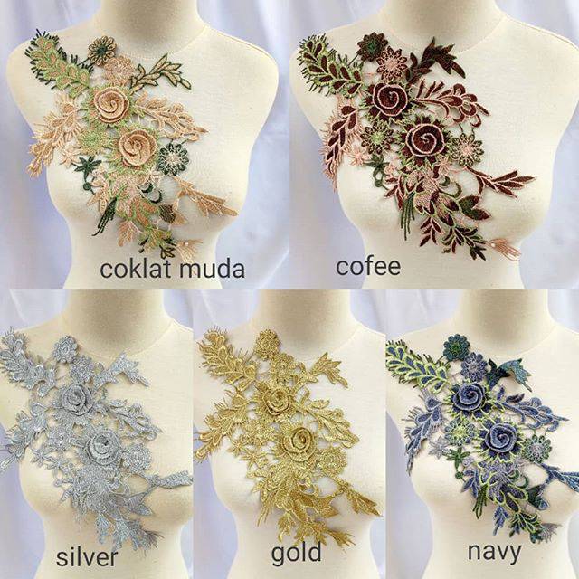 Jual bordir bunga 3d, aplikasi bordir | Shopee Indonesia