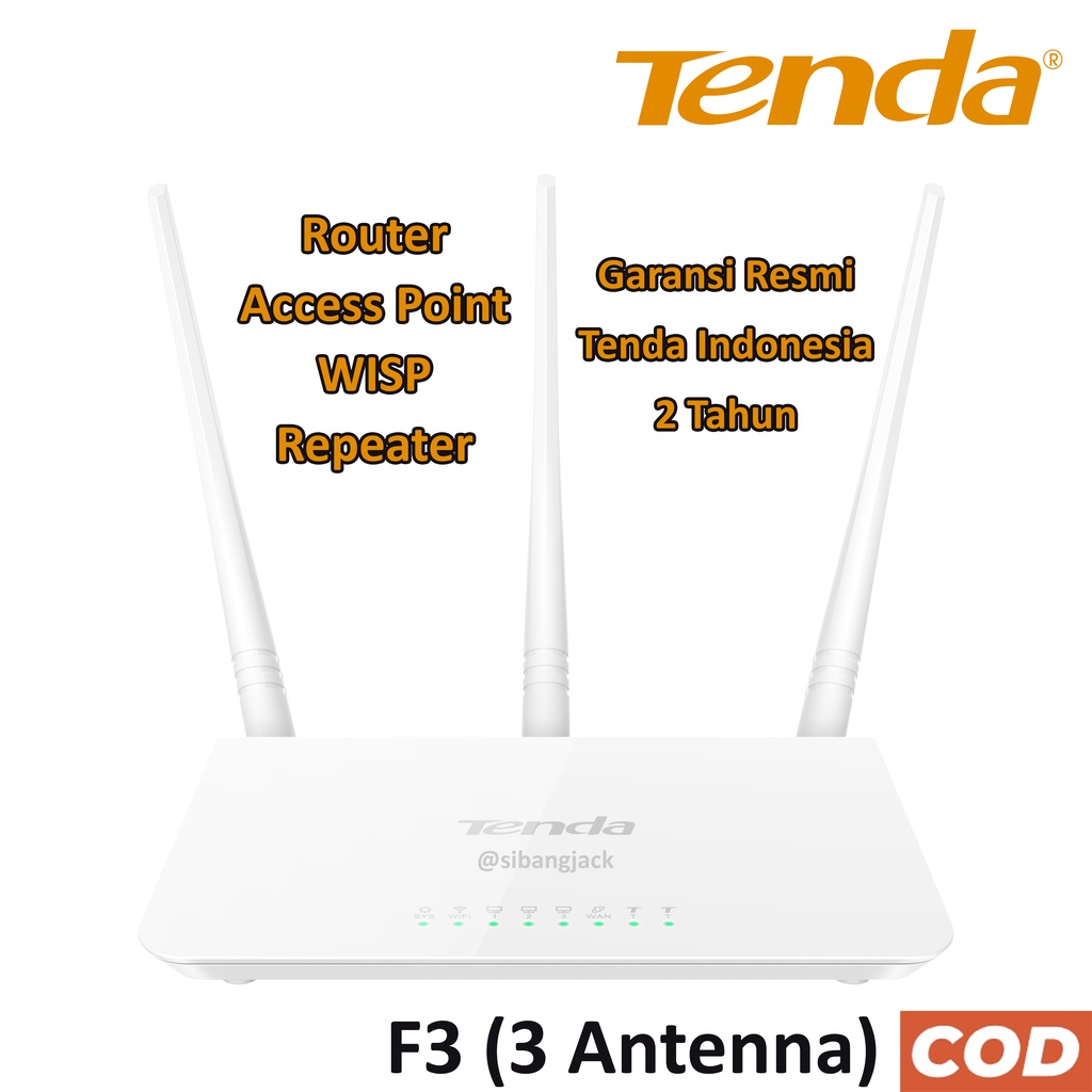 Jual Tenda F3 Wireless Router Access Point WISP Repeater 300 Mbps WIFI ...