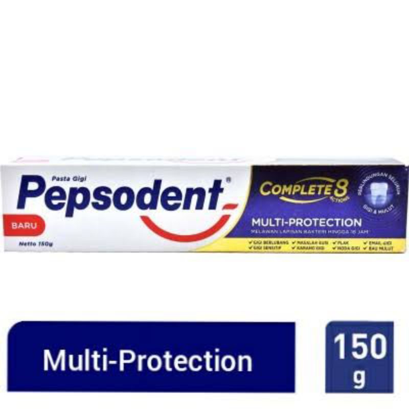 Jual PEPSODENT PASTA GIGI COMPLETE 8 MULTI-PROTECTION 150G SIWAK BONUS ...