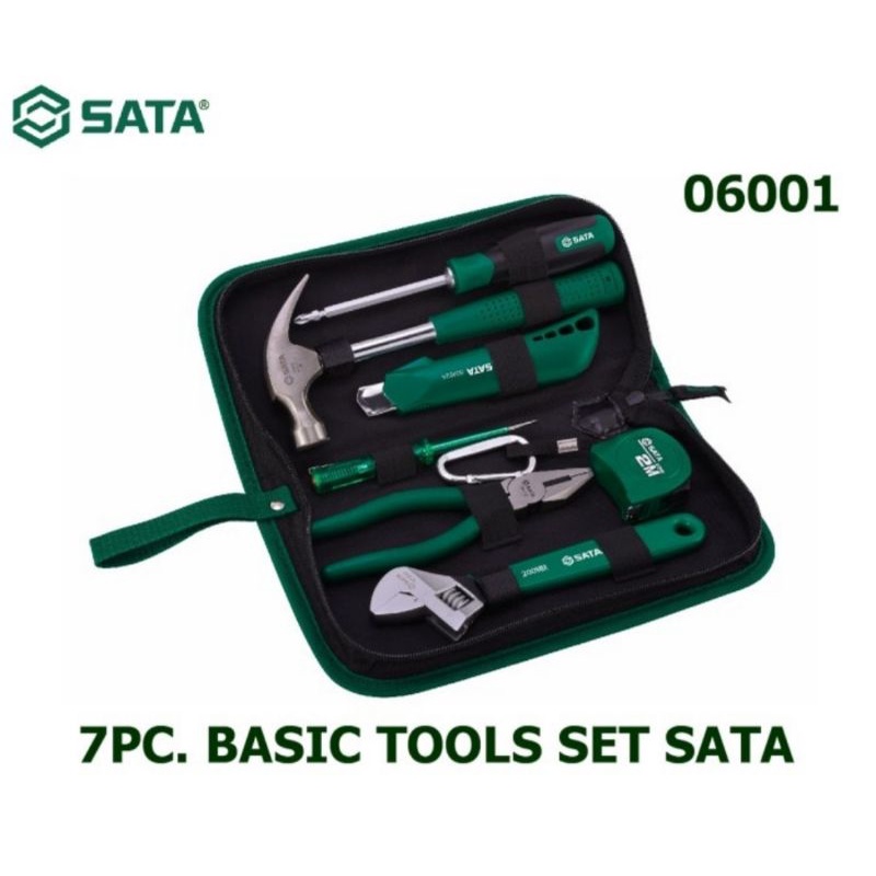 Jual Tool Kit Set 7PC 06001 - 7PC Basic Tools Set Sata | Shopee Indonesia