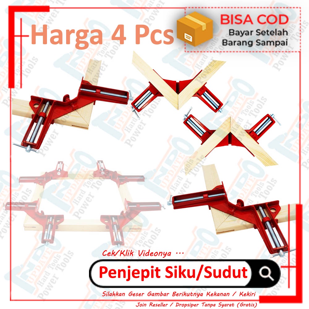 Jual Klem Sudut 4pcs Siku Penjepit 90 Derajat Corner Clamp Frame ...