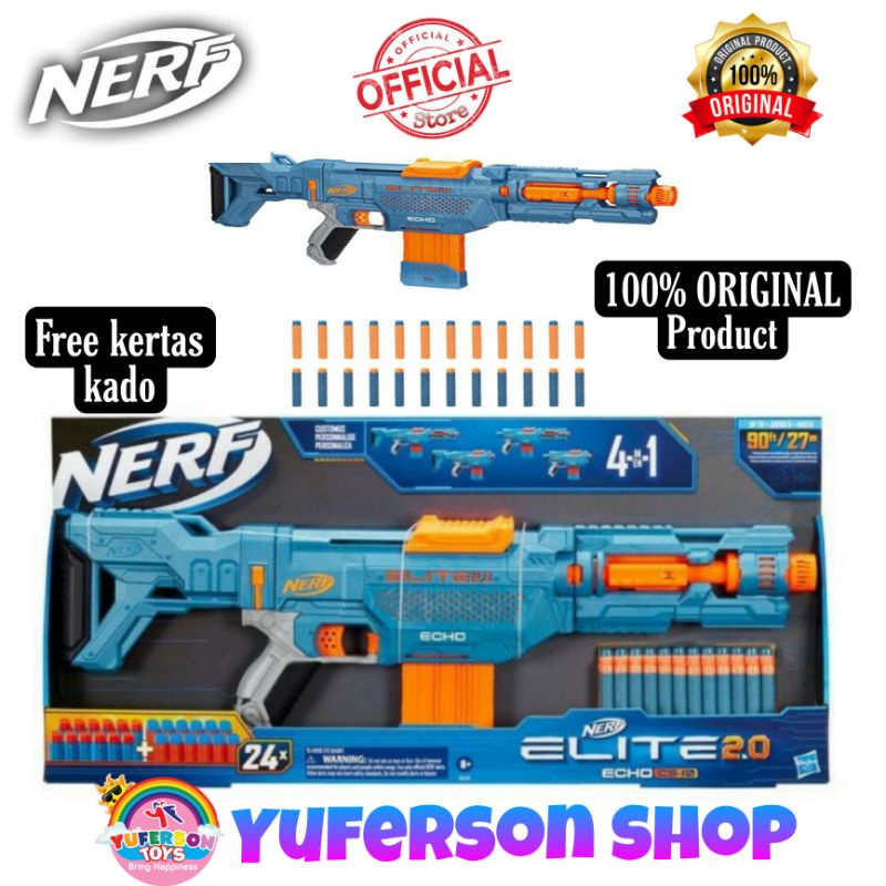 Jual NERF Elite 2.0 Echo CS-10 Blaster Original | Shopee Indonesia