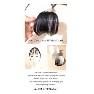 Jual Model Terbaru Poni Tipis HUMAN HAIR / poni rambut asli / poni ...