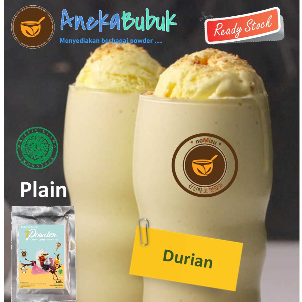 Jual BUBUK MINUMAN PLAIN DURIAN 1KG - SERBUK MINUMAN ES BOBA RASA BUAH ...