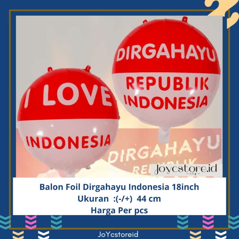 Jual Balon Foil Dirgahayu | Balon Foil | Balon Kemerdekaan | Dekorasi ...
