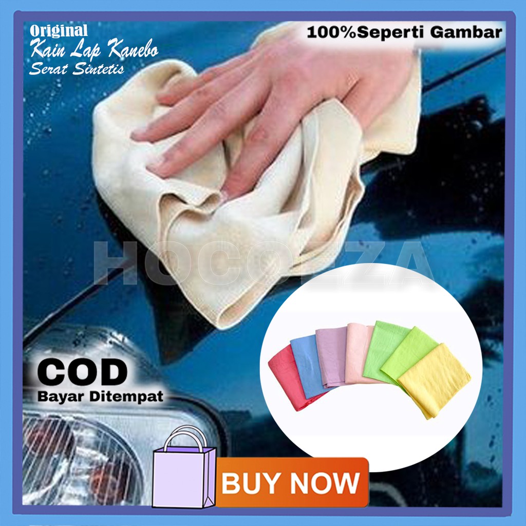 Jual KAIN KANEBO LEMBARAN PLAS CHAMOIS LAP SERAT TINGGI SINTETIS POLOS ...