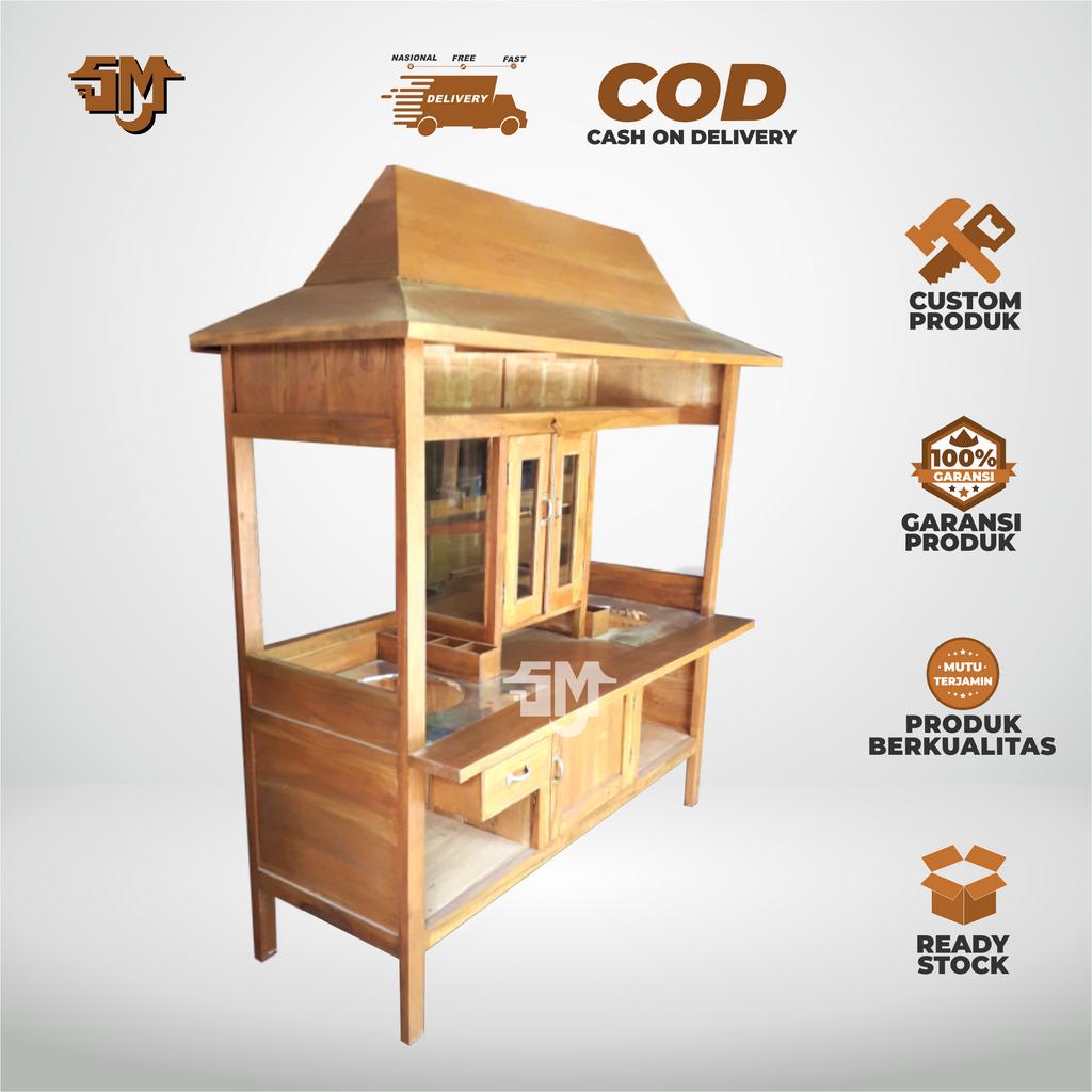 Jual Gerobak Mie Ayam Bakso Joglo Etalase 1/Grobak Mieso Modern/Jual ...