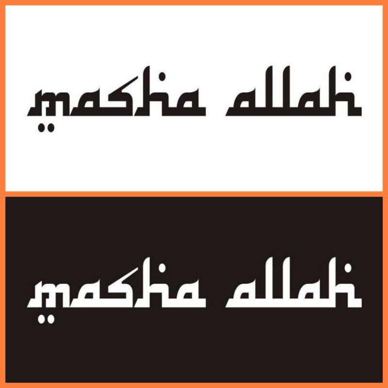 Jual sticker cutting tulisan Masha allah | Shopee Indonesia