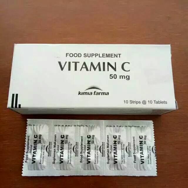 Jual VITAMIN C 50 MG KIMIA FARMA 1 BOX ISI 100 TABLET | Shopee Indonesia