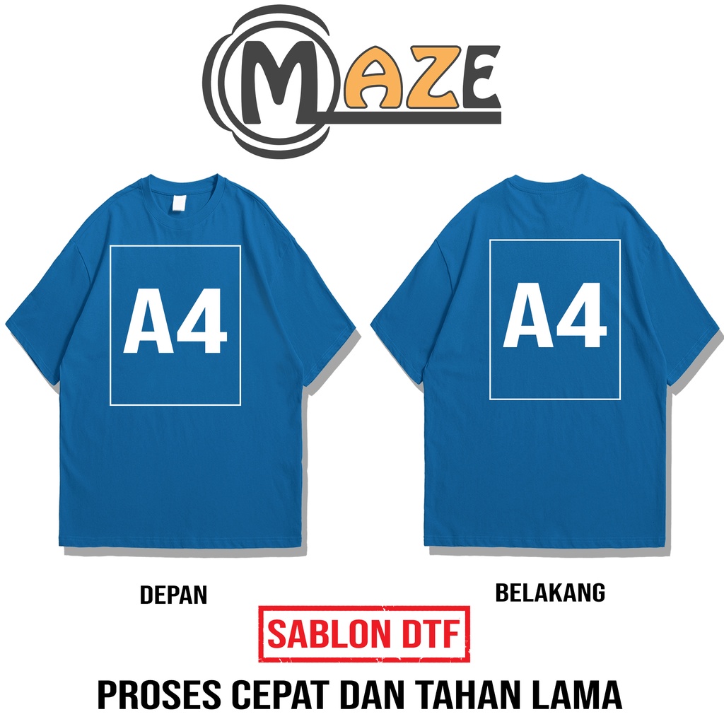Jual Kaos Custom / Kaos Sablon Satuan / Sablon Kaos / Sablon DTF A4 ...