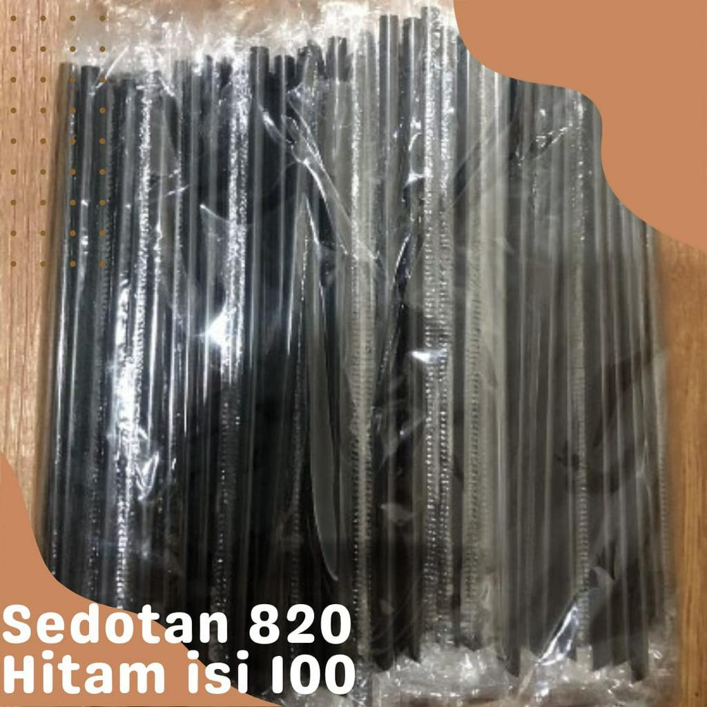 Jual Sedotan 820 higenis steril hitam / 8mm 20cm isi 100pcs | Shopee Indonesia