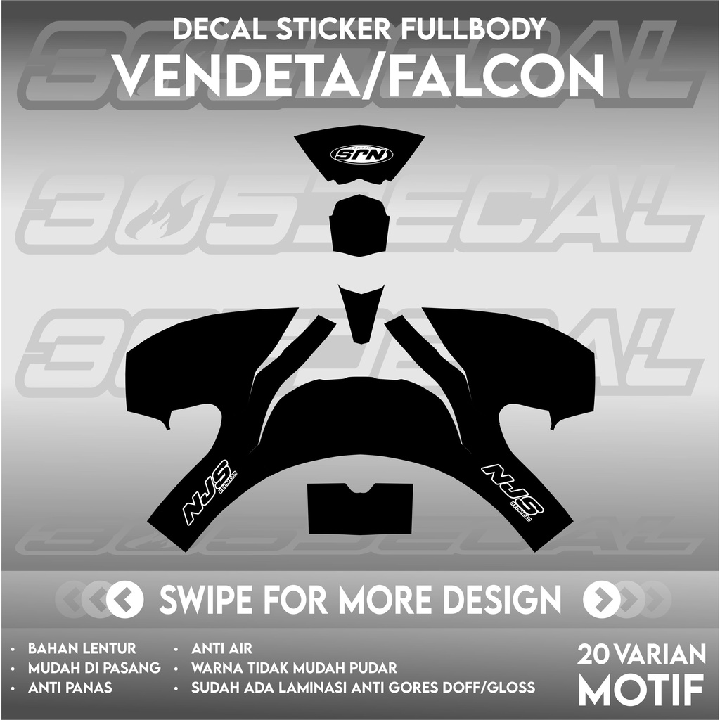 Jual Sticker decal helm NJS ZX1 Polos solid dengan logo | Shopee Indonesia