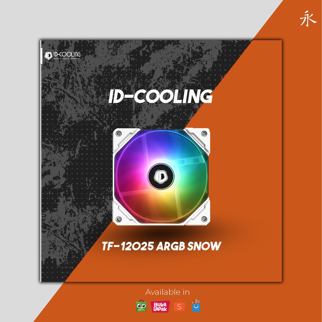 Jual ID-COOLING TF-12025 ARGB SNOW 120mm IDCOOLING Fan | Shopee Indonesia
