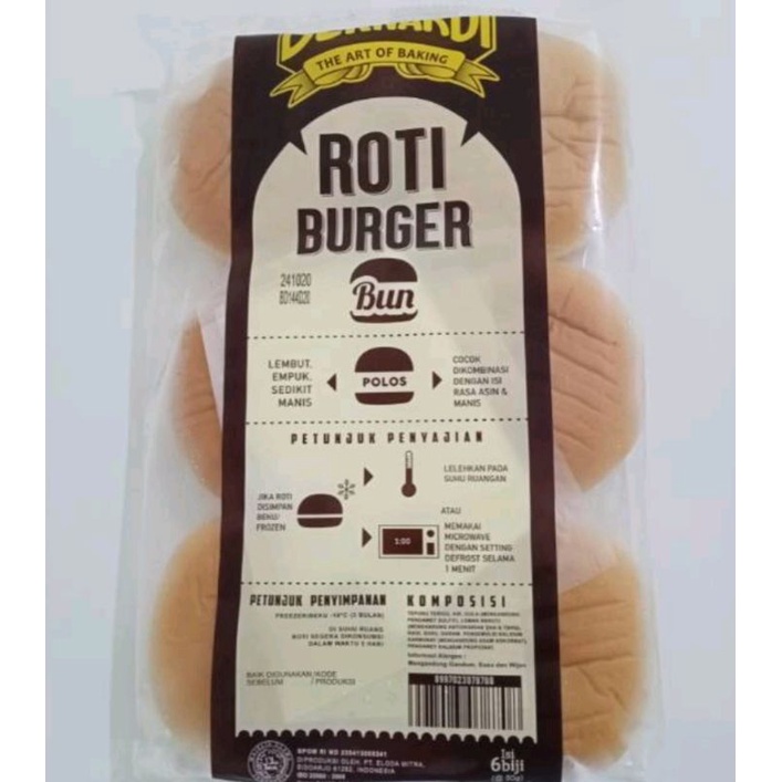 Jual Hs - Roti Burger Bernardi Polos Besar isi 6 | Shopee Indonesia