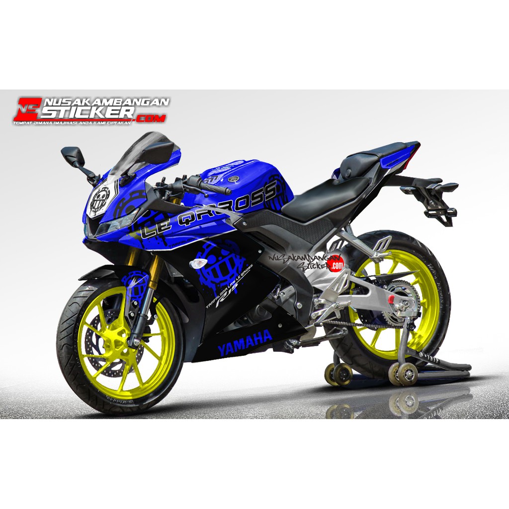 Jual Decal Stiker R15 V3 VVA 155 - One Piece Lee Qross Biru | Shopee ...
