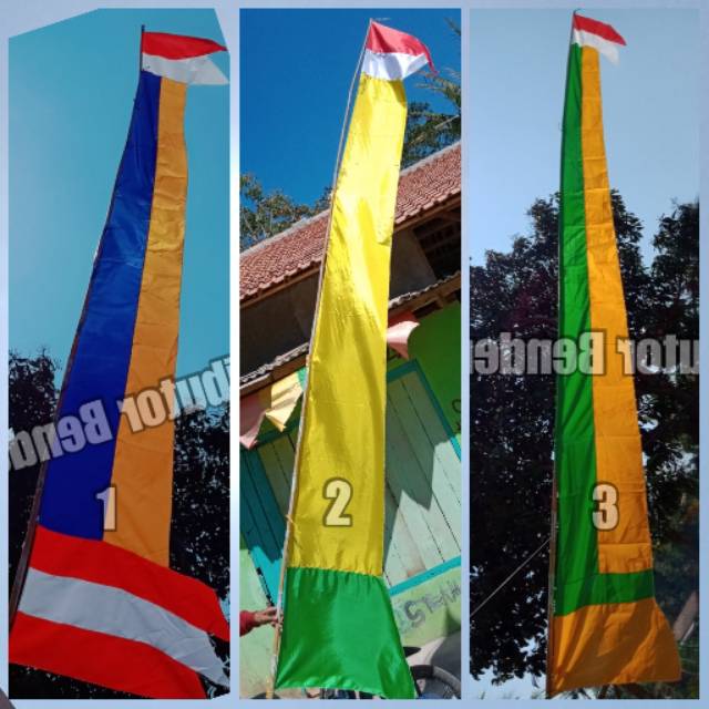 Jual Umbul umbul polos/bisa desain logo dan nama | Shopee Indonesia