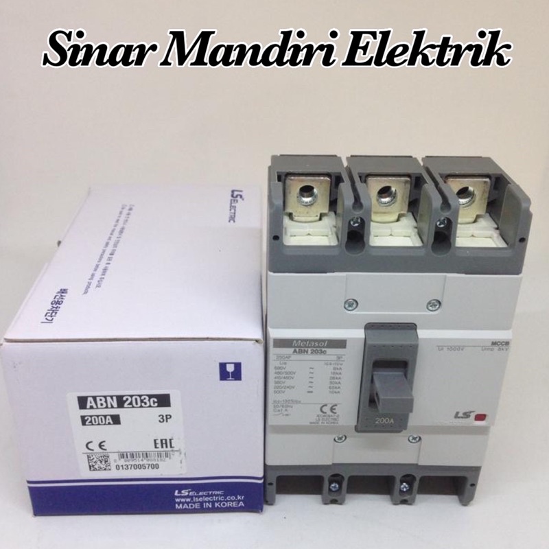 Jual MCCB 3P 200A LS Type ABN-203c / 30KA | Shopee Indonesia