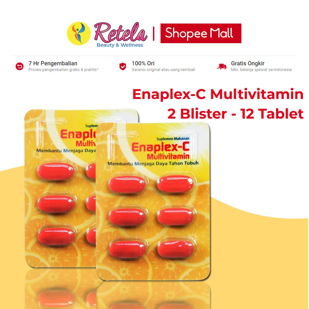 Jual Enaplex-C Isi 2 Blister (12 Tablet) / Vitamin C & B Kompleks ...