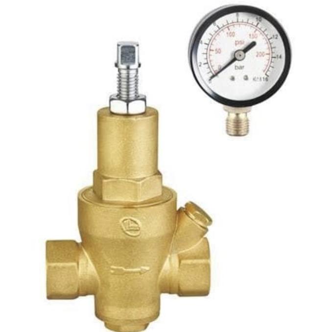 Jual Prv Pressure Reducing Valve Drat Kuningan Drat 1 1/2" Inch /Prv ...