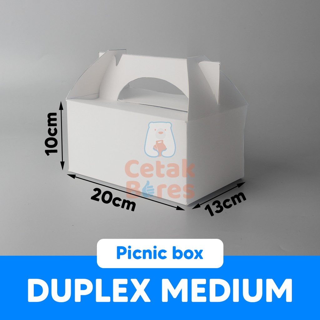 Jual KUSTOM CETAK PACKAGING DUS CUPCAKES/ROTI/KUE/PICNIC BOX DUPLEX (M ...