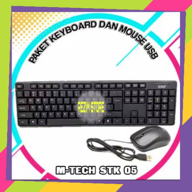 Jual Mouse keyboard M-TECH USB standard (paket) | Shopee Indonesia