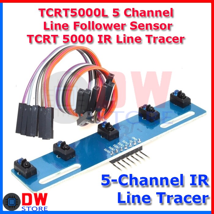 Jual 5 CHANNEL 5 WAY TCRT5000 TCRT5000L TCRT 5000 LINE TRACKING MODULE ...