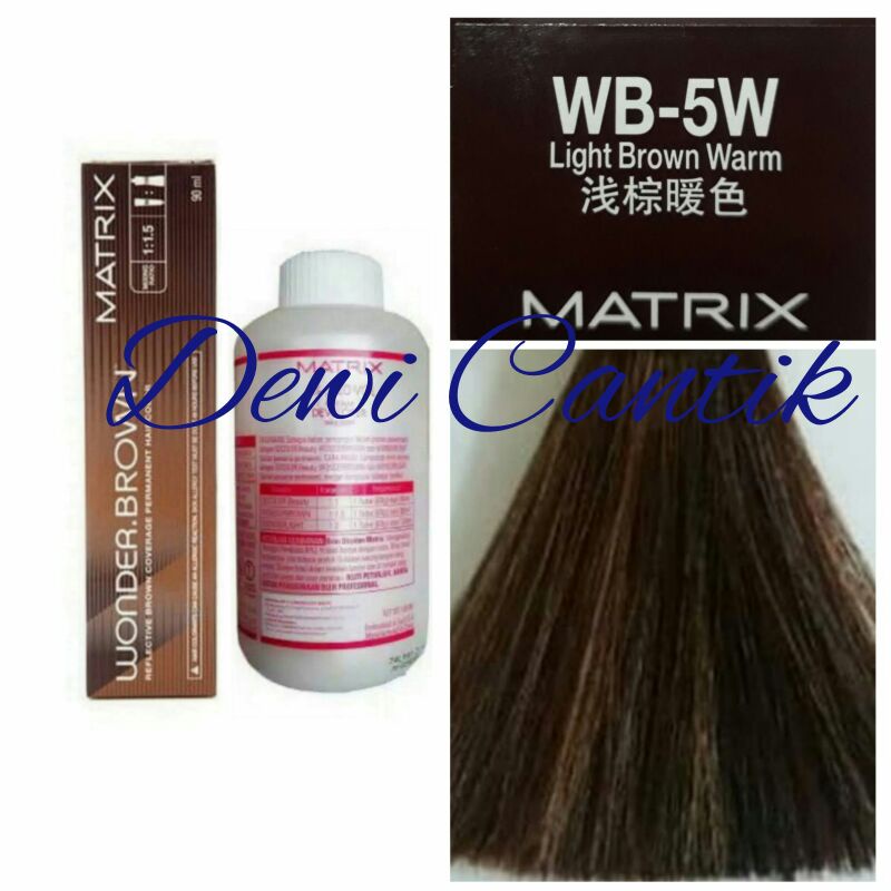 Jual MATRIX WONDER BROWN LIGHT BROWN WARM / WB-5W DAN OXYDANT | Shopee ...