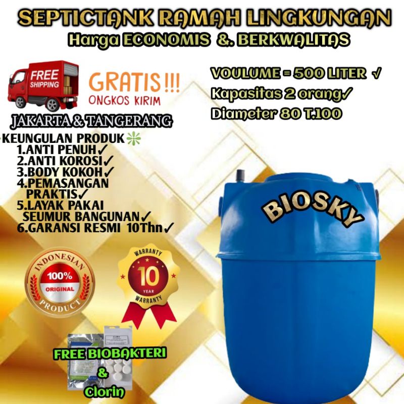 Jual septictankbiotech,biotank,biofill,biochan,biosky500Liter | Shopee ...