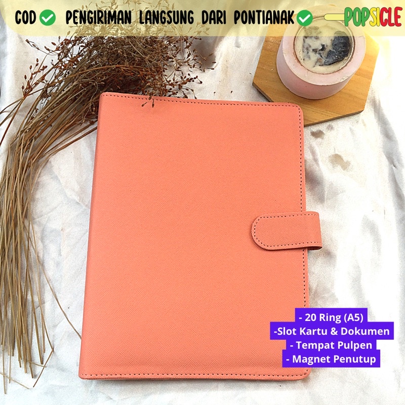 Jual Binder Polos A5 20 Ring Peach Agenda A5 Polos 20 Ring Binder A5 ...