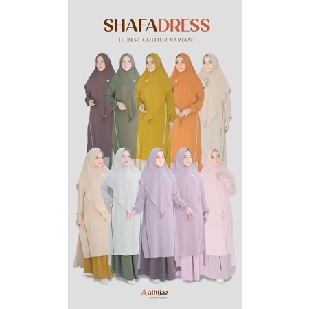 Jual Shafa Dress by Alhijaz ( SET KHIMAR) | Shopee Indonesia