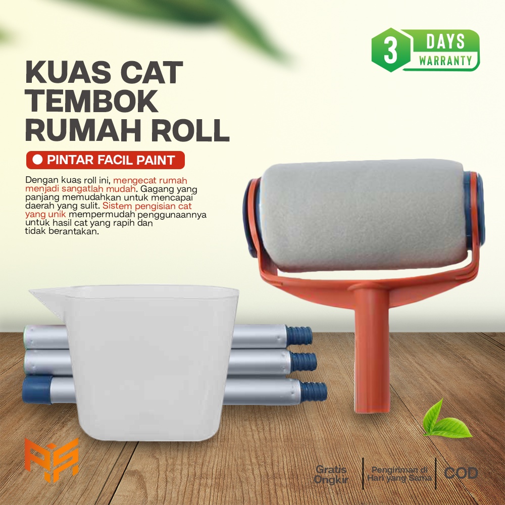 Jual Alat Cat Dinding Rumah Kuas Roller Cat Tembok Otomatis Anti Tumpah ...