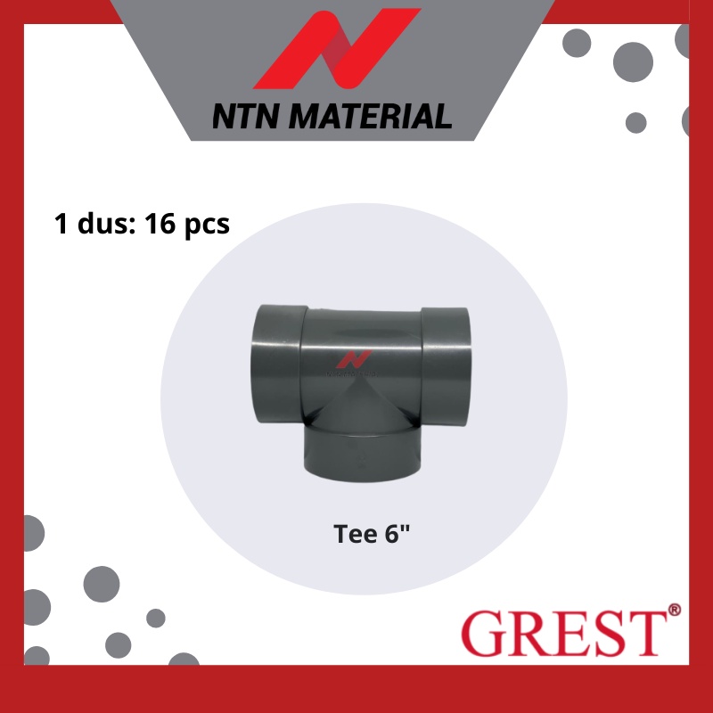 Jual TEE/T POLOS AW GREST 6" inch Fitting Pipa PVC (DUS) | Shopee Indonesia
