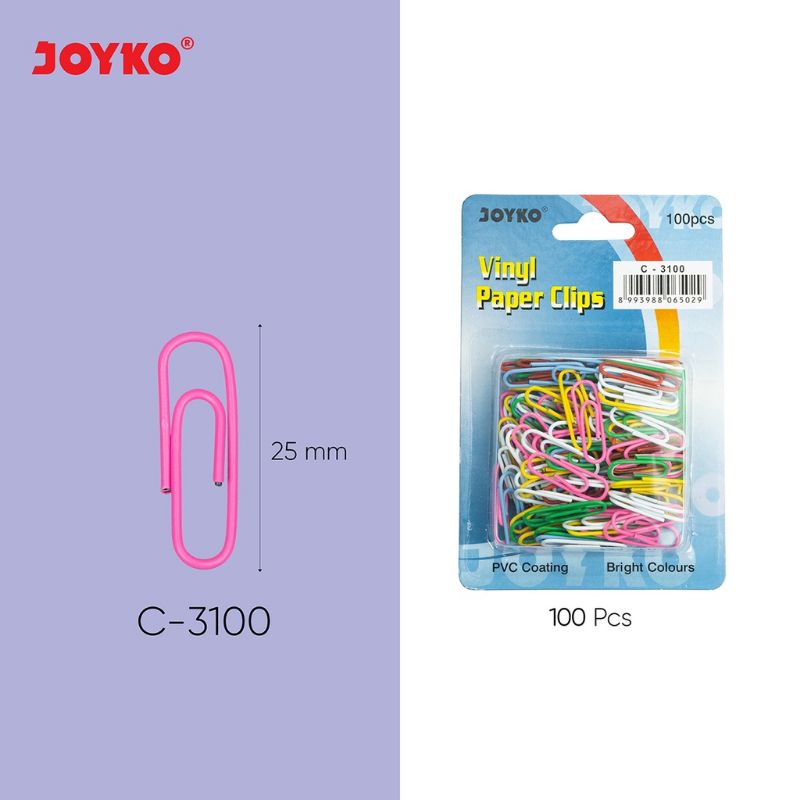 Jual Paper Clip Warna-warni Joyko C-3100 ( 1set ) | Shopee Indonesia