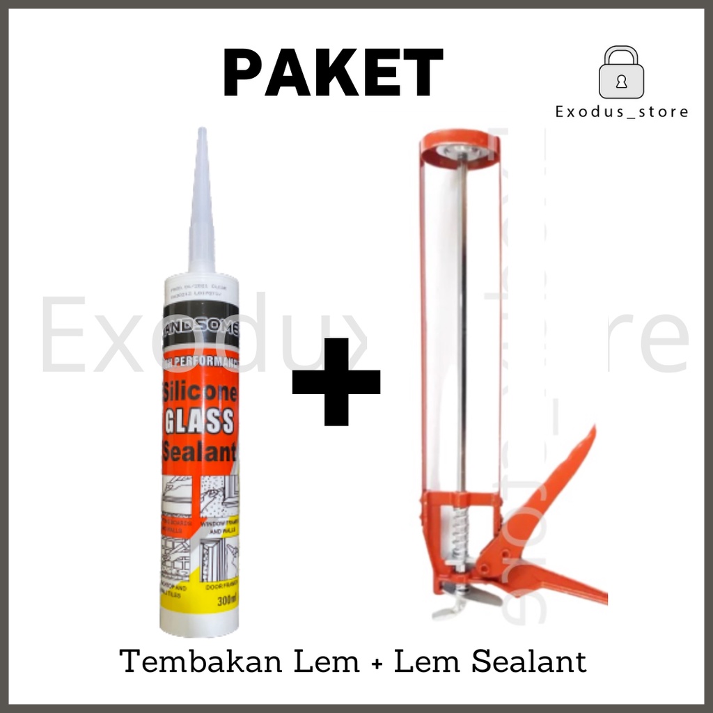Jual [PAKET] Alat tembakan lem kaca silikon model tulang + Lem sealant ...