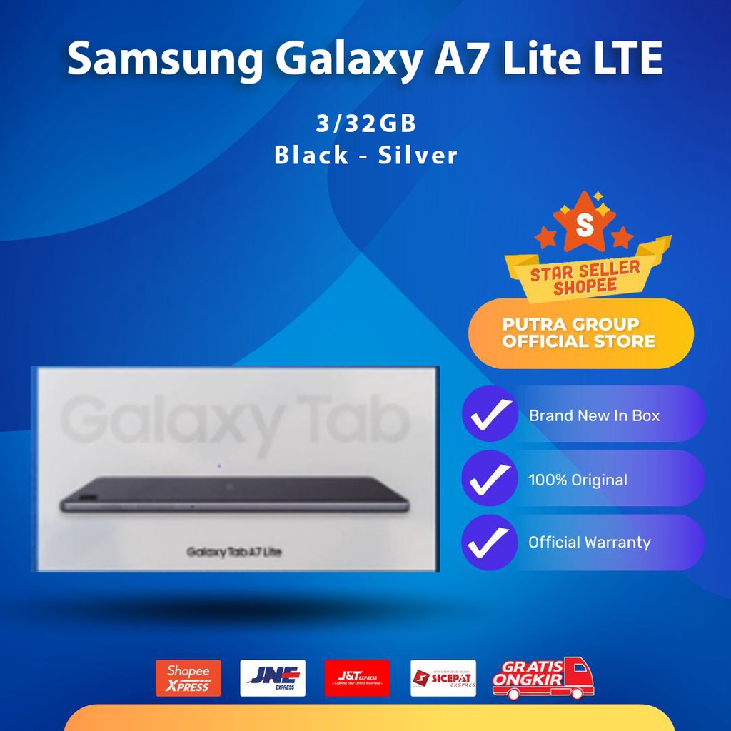 Jual (RESMI) Samsung Galaxy Tab A7 Lite 2021 3/32GB 32GB 3GB LTE Grey ...
