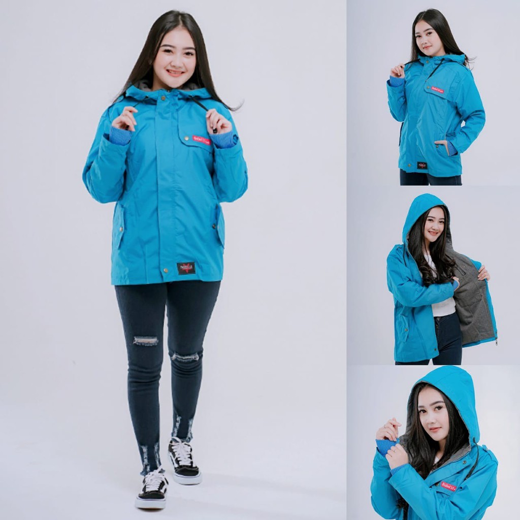 Jual Jaket Parasut Wanita Waterproof Anti Air Original Rebel ID (Blazer) / Jaket Cewek Kekinian ...