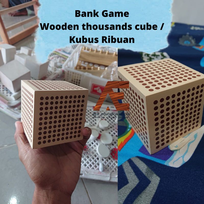 Jual Bank Game Montessori wooden thousands cube | Shopee Indonesia