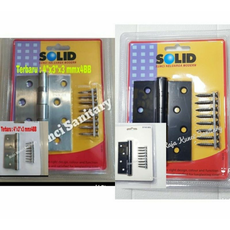 Jual Engsel Pintu SOLID 4 inch/Engsel SOLID EK 17 4x3x3x4bb Stainless ...