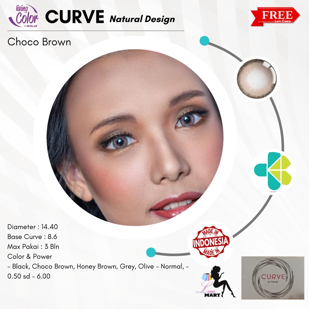Jual Softlens Living Color Curve Dia. 14.40 By Irislab - Normal ...