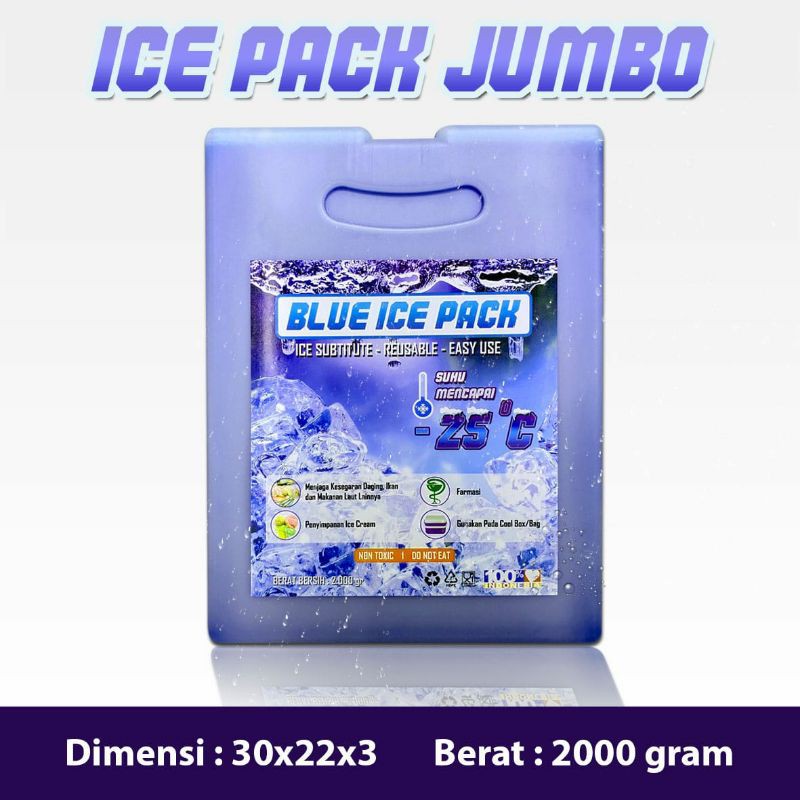 Jual blue ice pack jumbo/besar 30x22x3cm | Shopee Indonesia