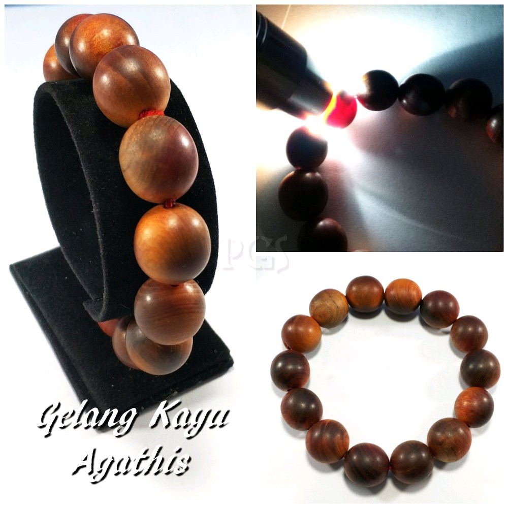 Jual GELANG KAYU AGATHIS RAJA TEMBUS MERAH DIJAMIN ASLI | Shopee Indonesia