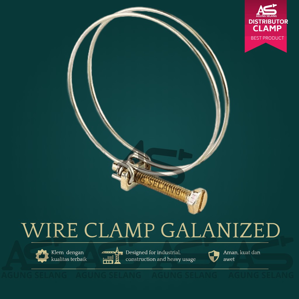Jual Klem Kawat Selang 4 1/4 inch 110 mm Besi Galvanis Wire Clamp ...