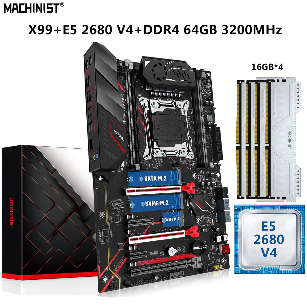 Jual PREORDER MACHINIST X99 Motherboard Kit Xeon E5 2680 V4 CPU ...