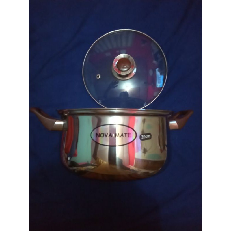Jual Panci Sop Stainless Steel Merk Nova Mate Ukuran 18cm | Shopee Indonesia