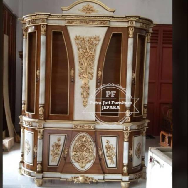 Jual Lamaru hias pajangan bufet rak pemisah ruangan kayu jati ukir ...