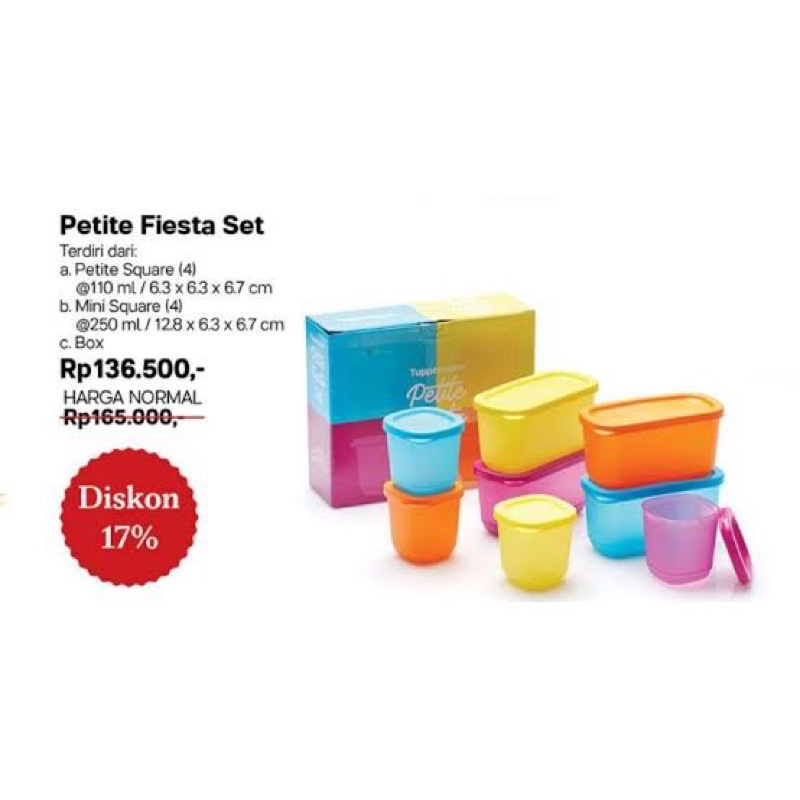 Jual Tupperware Petite Fiesta Set kotak bumbu (8pcs) | Shopee Indonesia